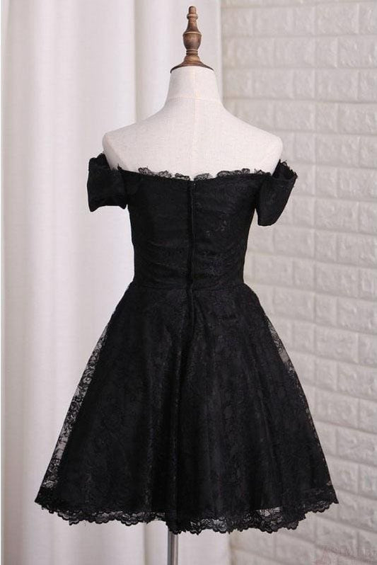 Black Off Cute Short Formal Dresses For Juniors Cheap - Bridelily
