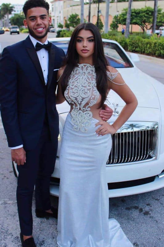 Chic Mermaid With Two Piece Long Prom Dresses Cheap - Bridelily