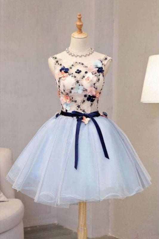 Vintage Light Cute Short Formal Dresses For Juniors Cheap - Bridelily